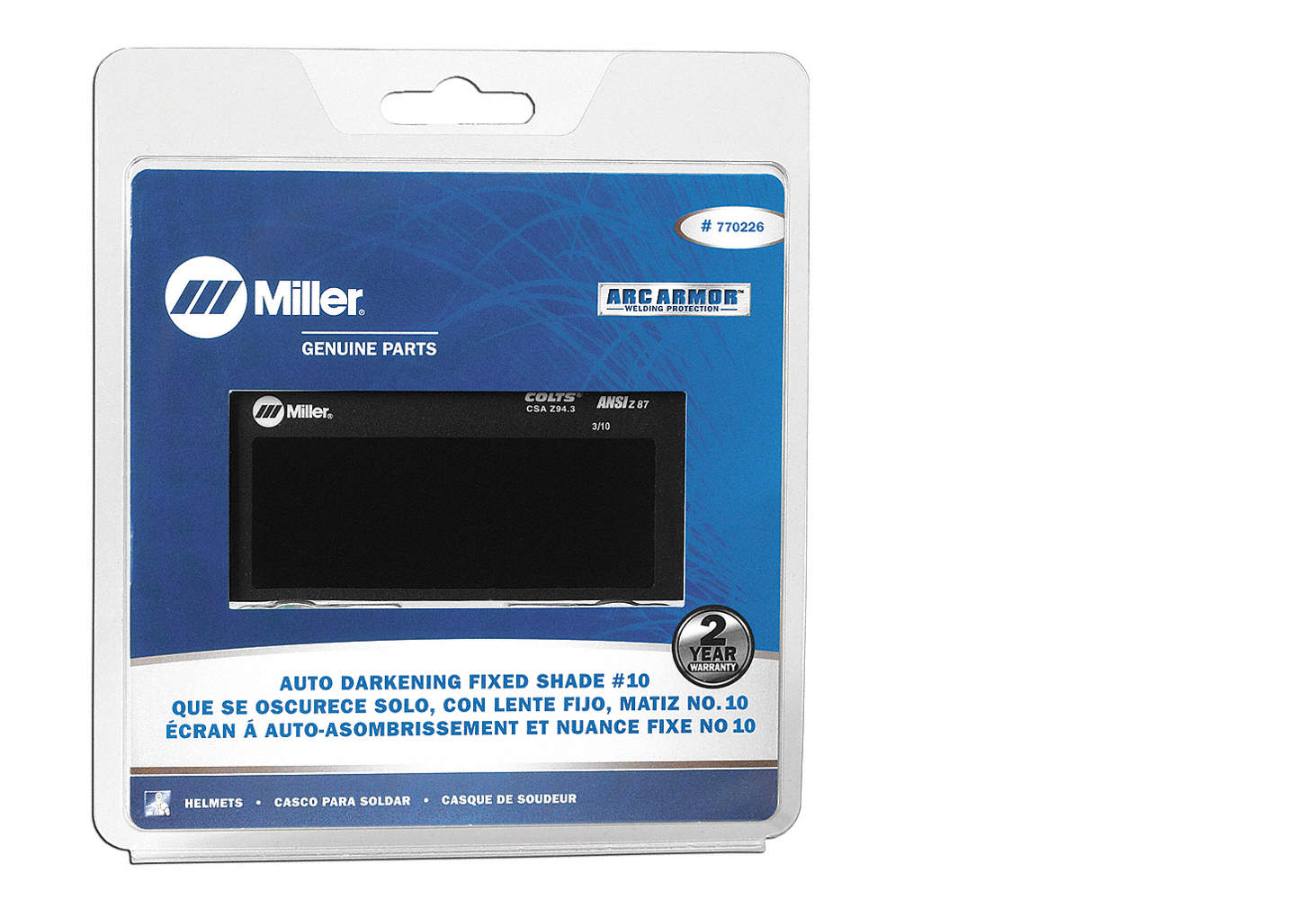 Miller® 2" X 4 1/4" Auto-Darkening Fixed Shade #10 Lens – WeldCor Supplies